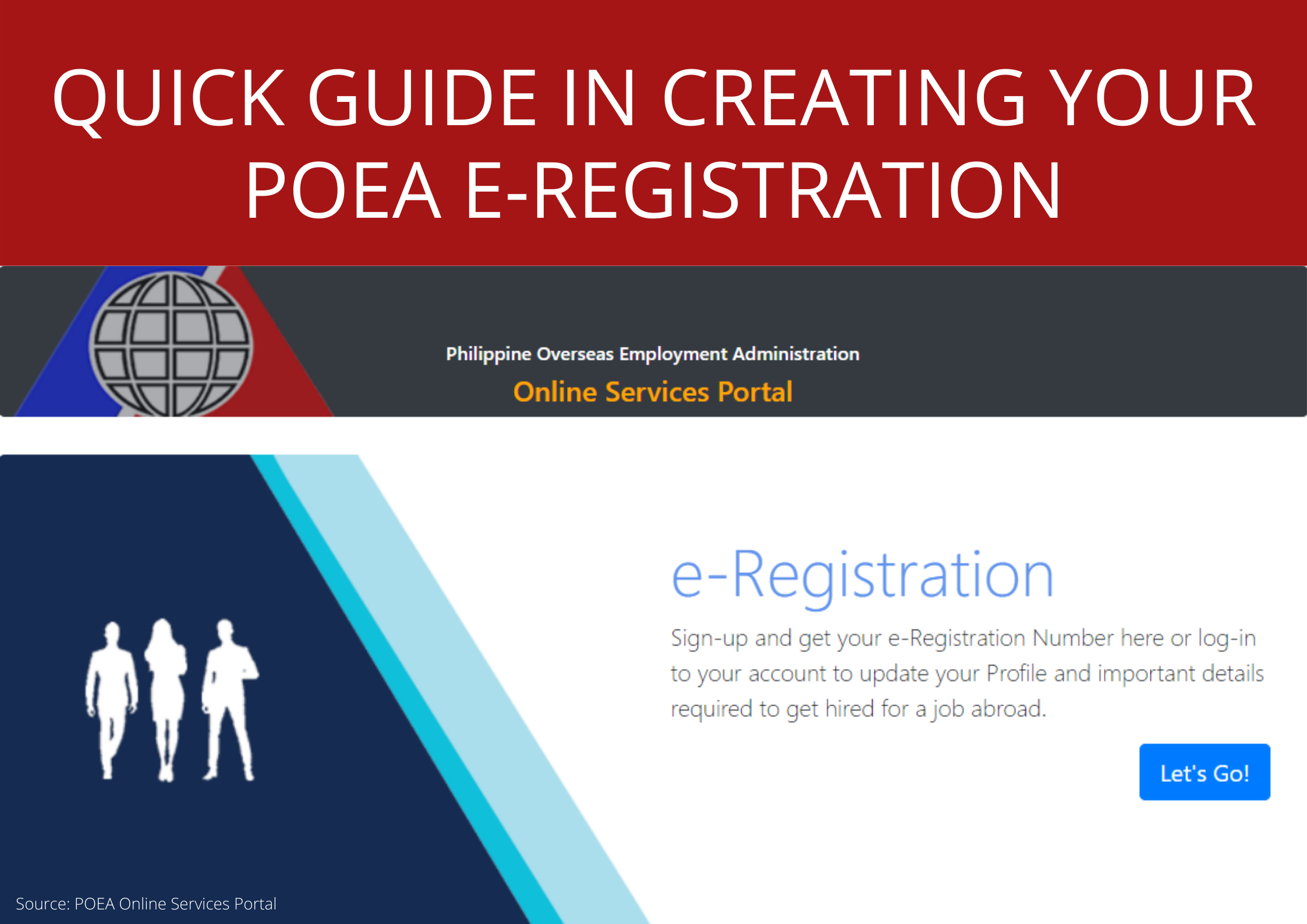 POEA e-Registrationの登録方法を7つのステップにまとめました。